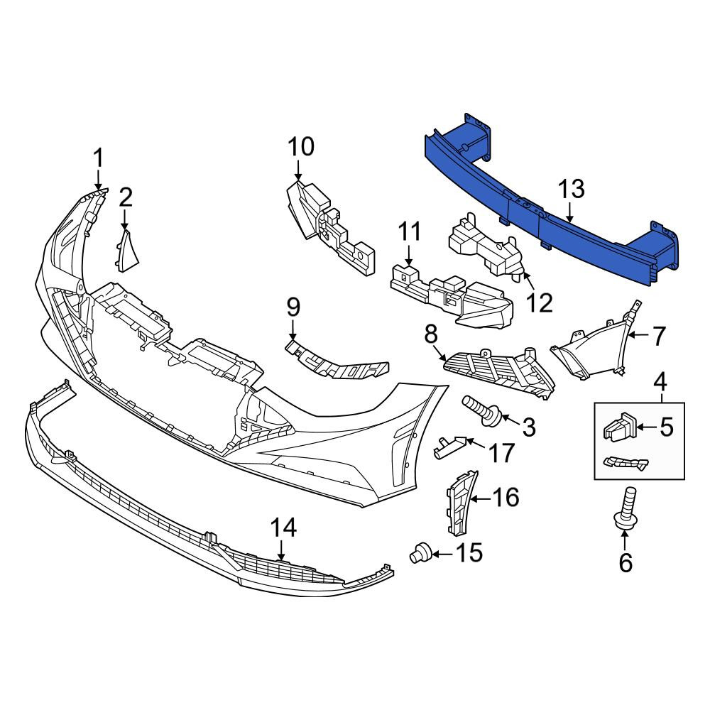 Hyundai OE 64900L1401 - Front Bumper Impact Bar