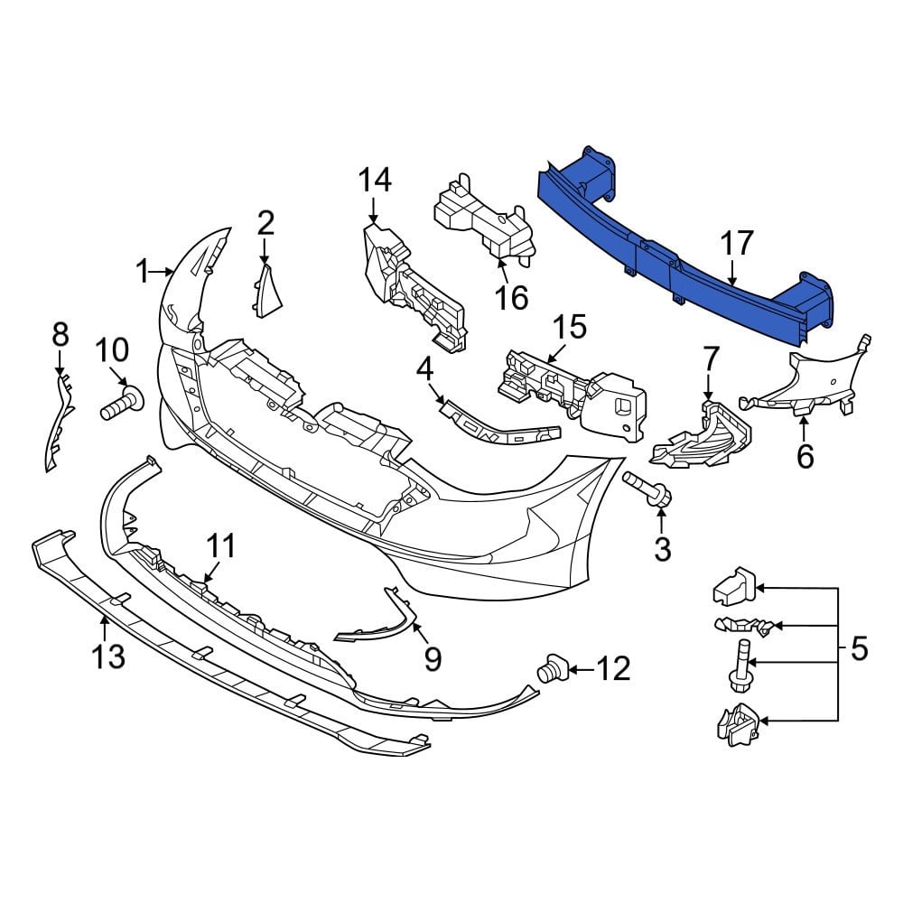 Hyundai OE 64900L0000 - Front Bumper Impact Bar