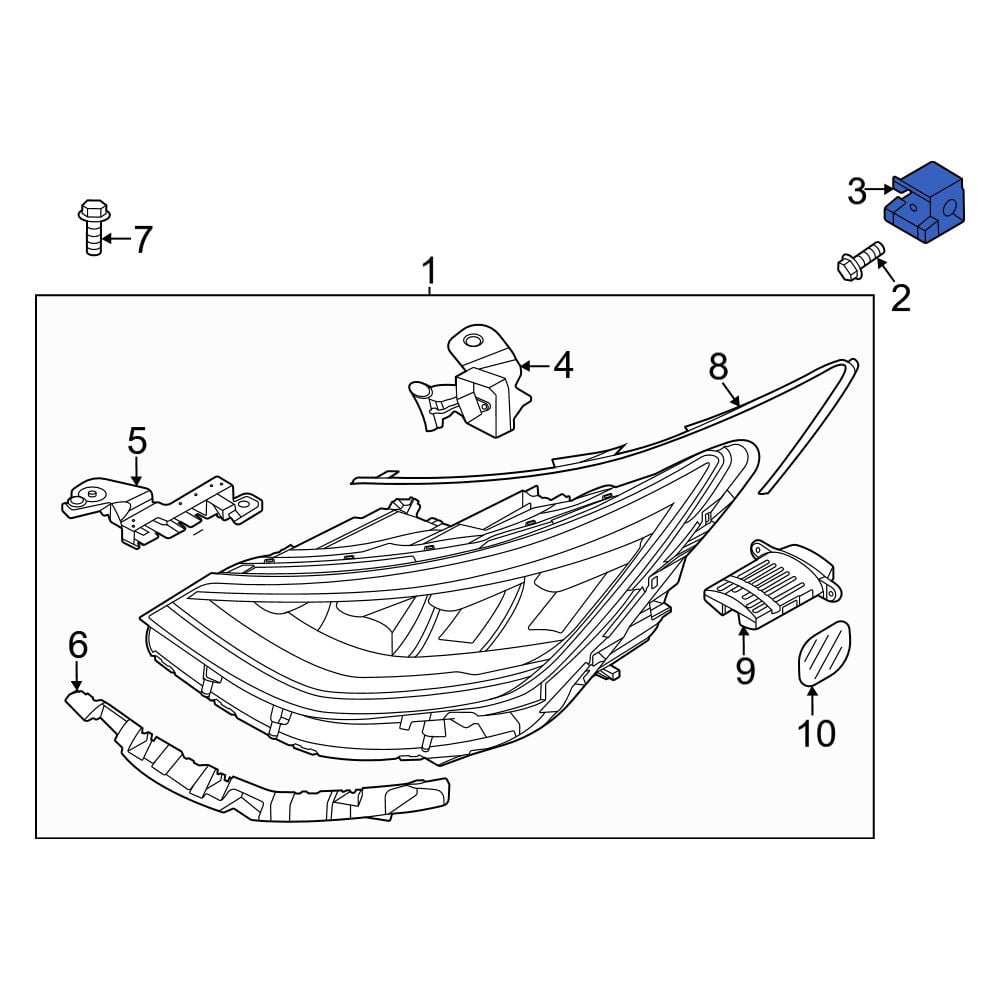 Hyundai OE 921730U000 - Headlight Fastener Clip