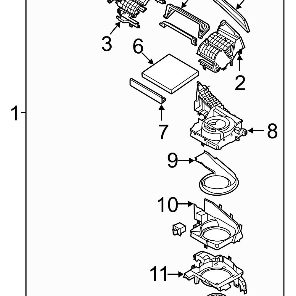 Hyundai OE 97161L1000 - Left HVAC Blend Door Actuator