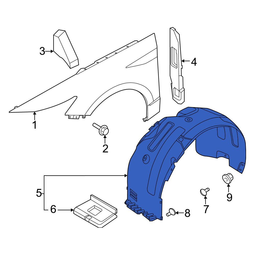 Hyundai OE 86811L1300 - Front Left Fender Splash Shield