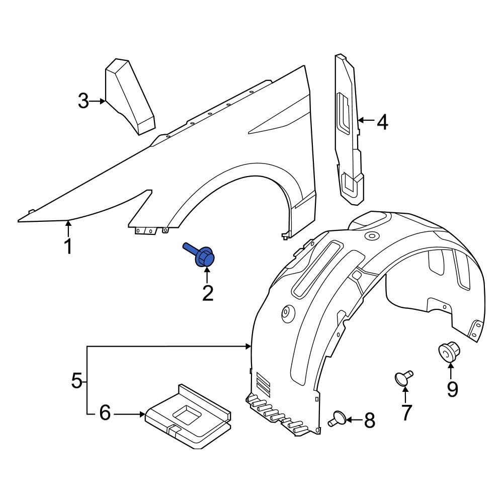 Hyundai OE 1140806121 - Fender Bolt