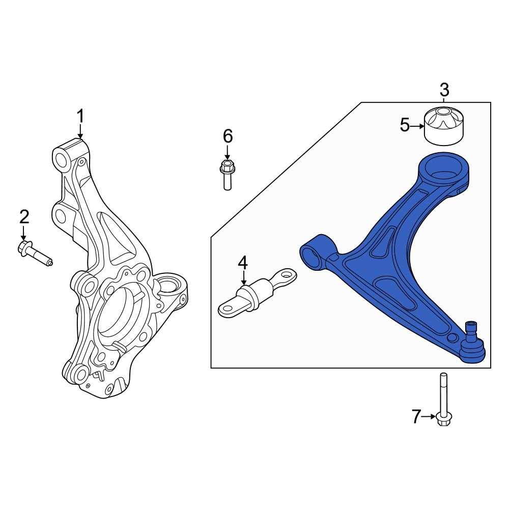 Hyundai OE 54501L1000 - Front Right Suspension Control Arm
