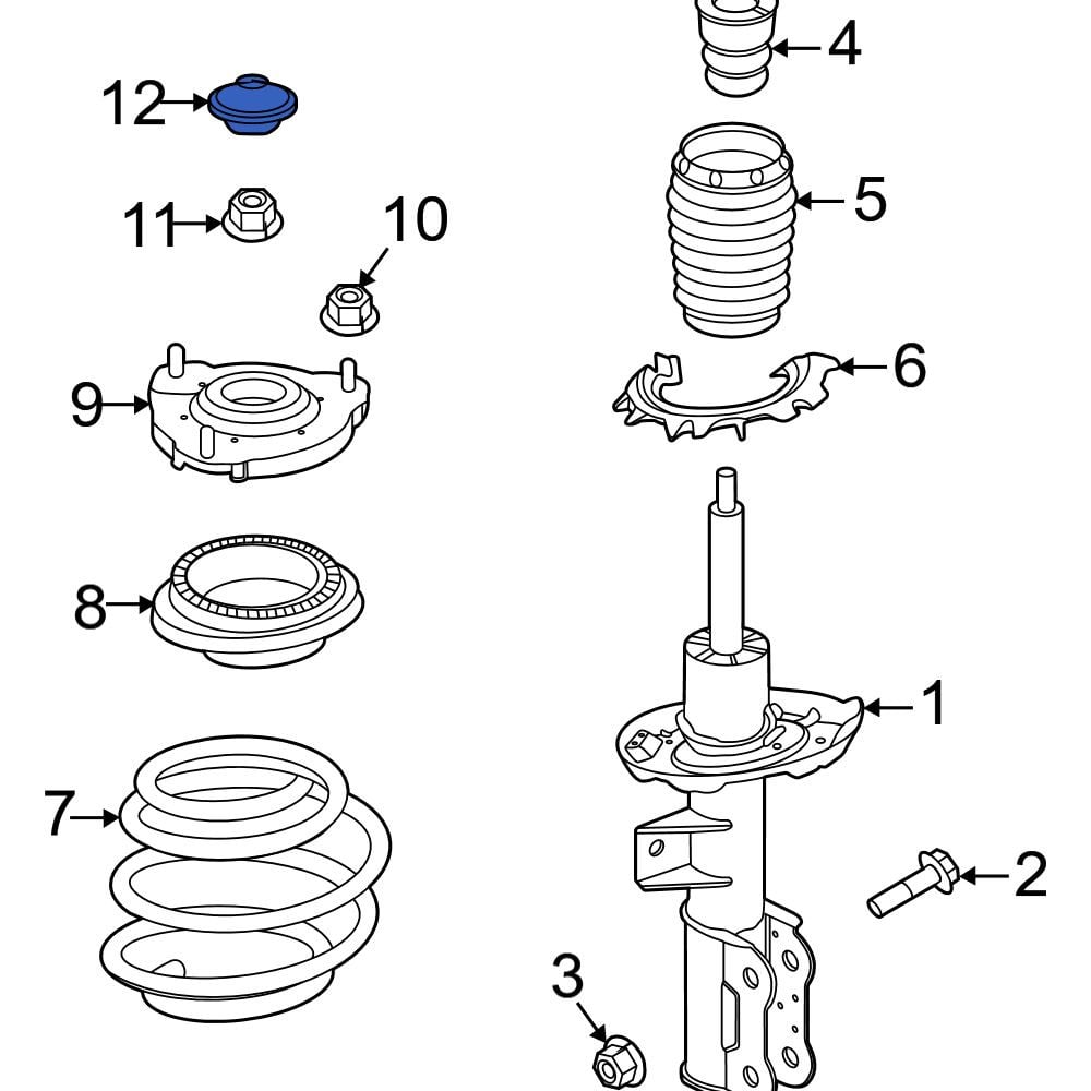 Hyundai OE 54627C1000 - Suspension Strut Mount Cap