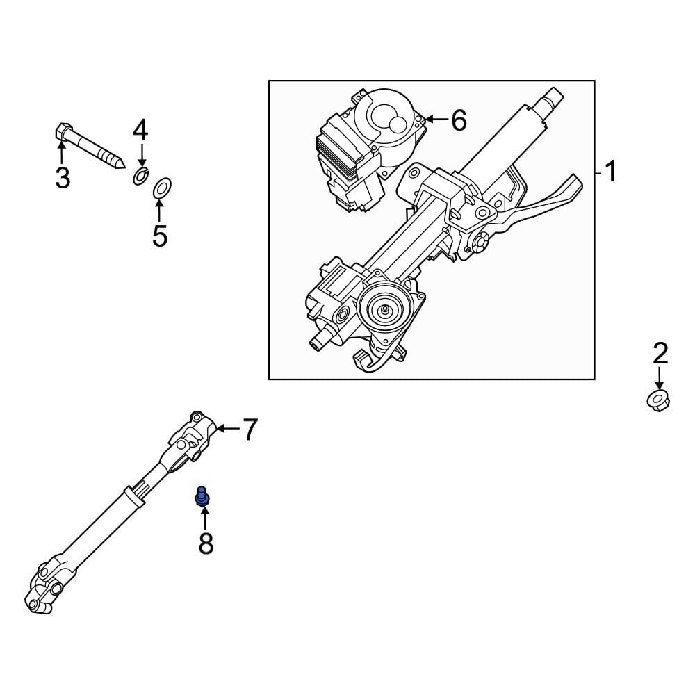 Hyundai OE 564153Q000 - Steering Shaft Bolt