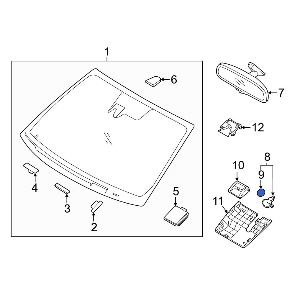 Hyundai OE 96001A2000 - Rain Sensor Insulator