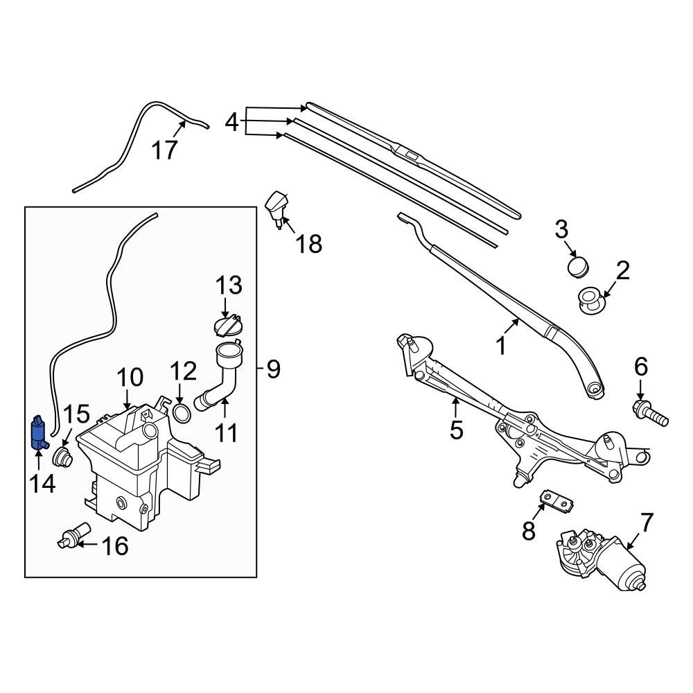 Hyundai OE 98510C1000 - Windshield Washer Pump
