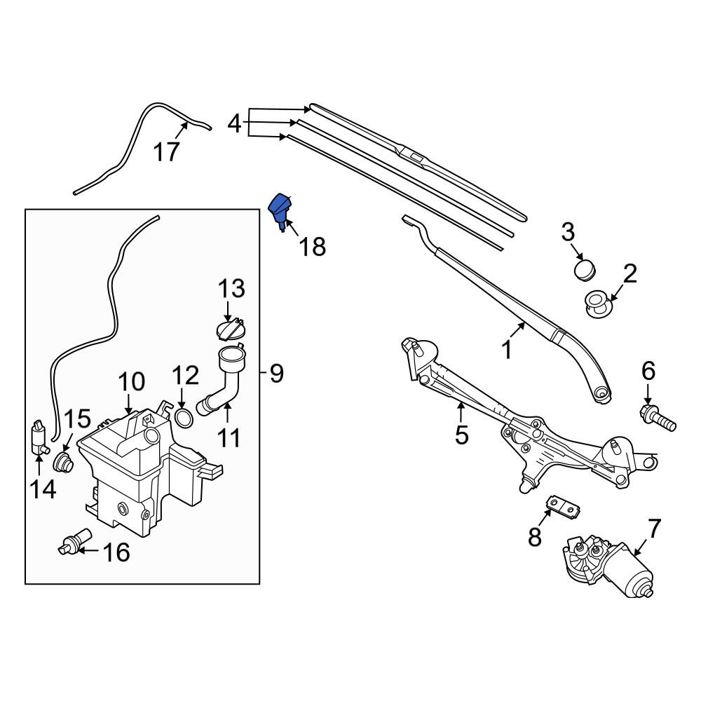 Hyundai OE 98630G3000 - Front Windshield Washer Nozzle