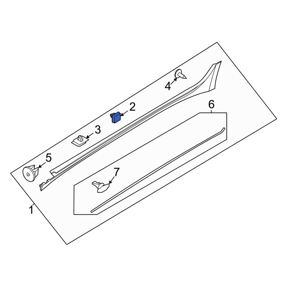 Hyundai OE 1420214120B - Upper Rocker Panel Molding Clip