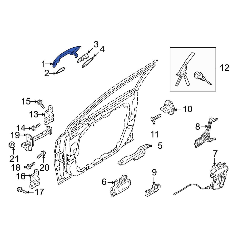 Hyundai OE 82651L1020 - Front Left Outer Exterior Door Handle