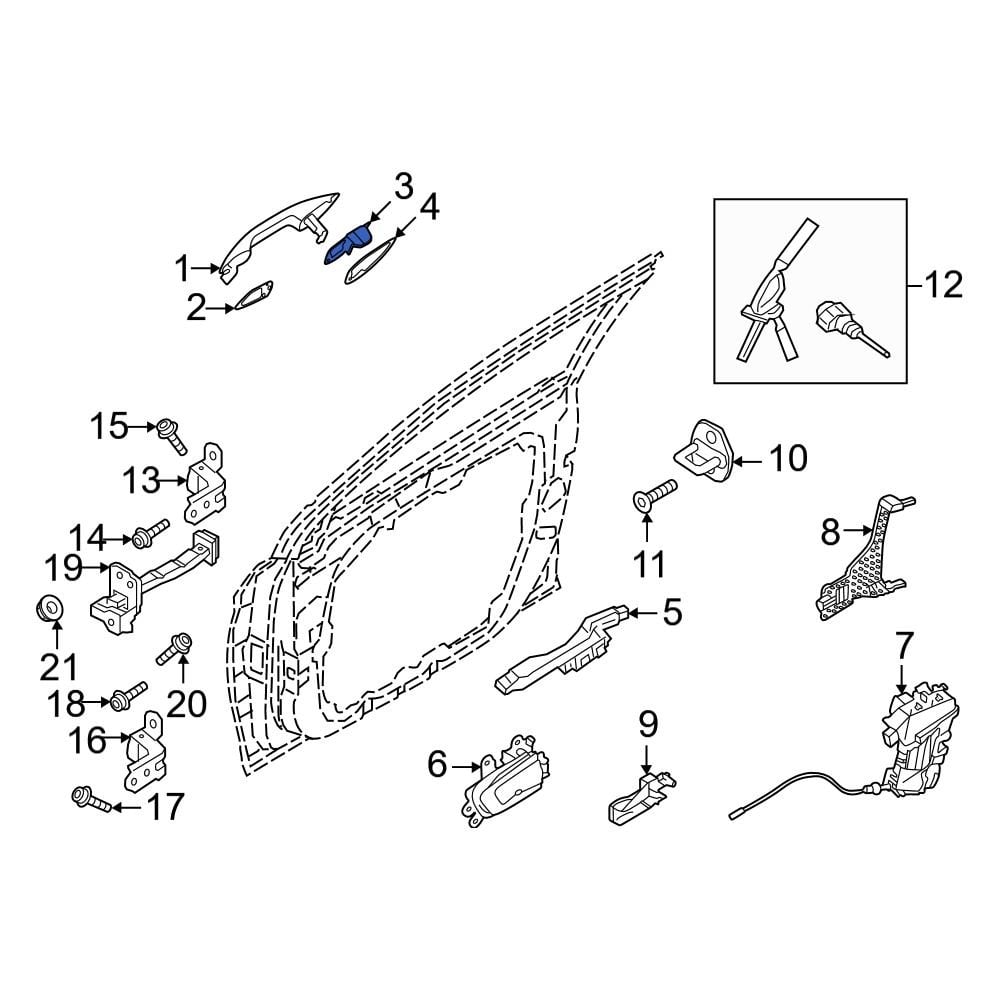 Hyundai OE 82662L1000 - Front Right Exterior Door Handle Cover