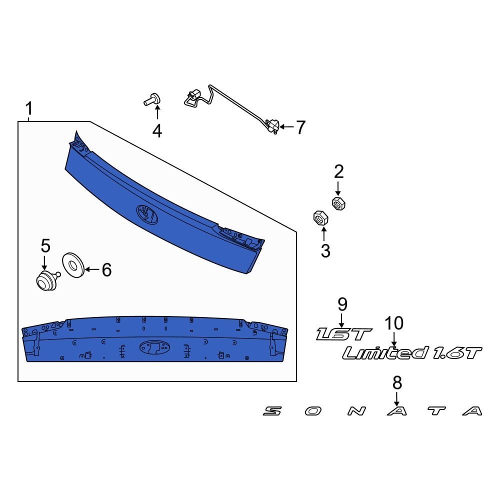 Hyundai OE 87380L0000 - Rear Deck Lid Finish Panel