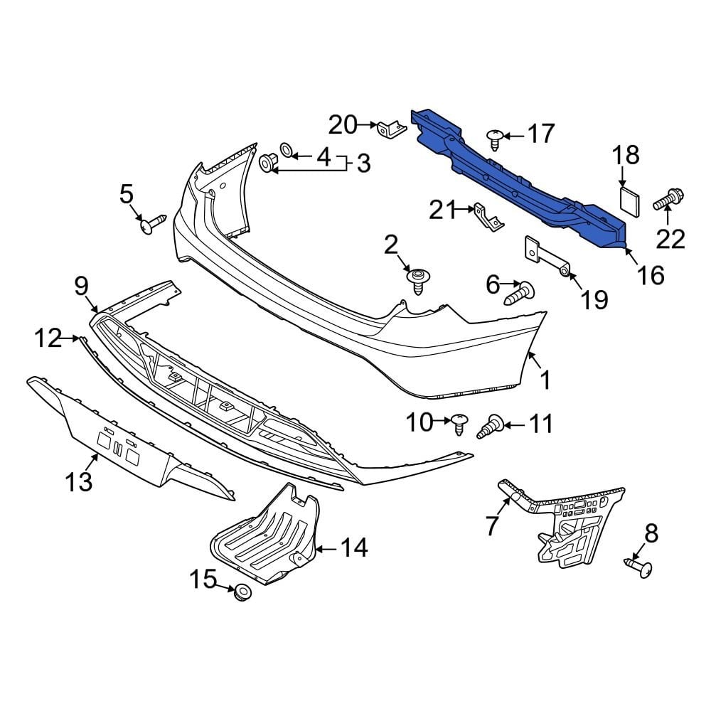 Hyundai OE 86631L0000 - Rear Bumper Impact Bar