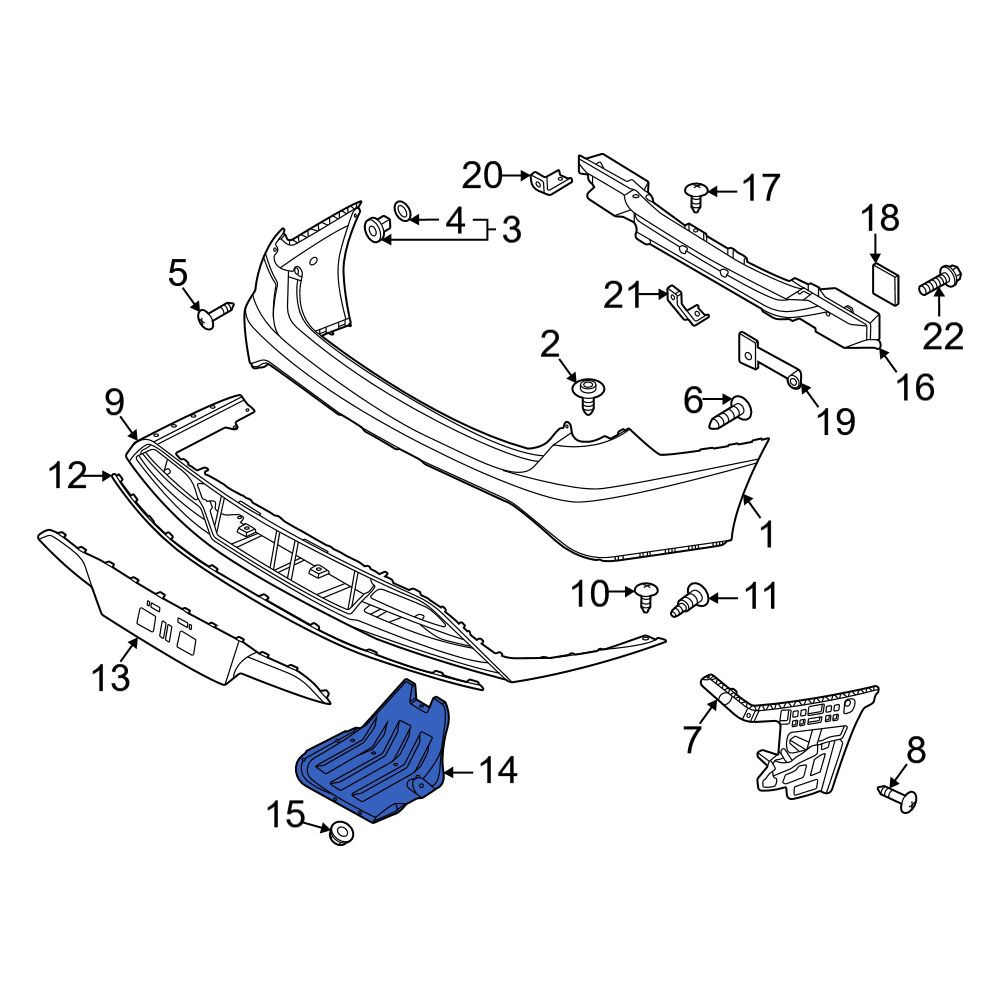 Hyundai OE 86676L1000 - Rear Bumper Splash Shield