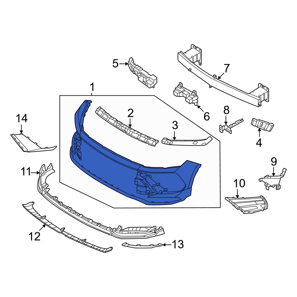 Hyundai OE 86510L1510 - Front Upper Bumper Cover