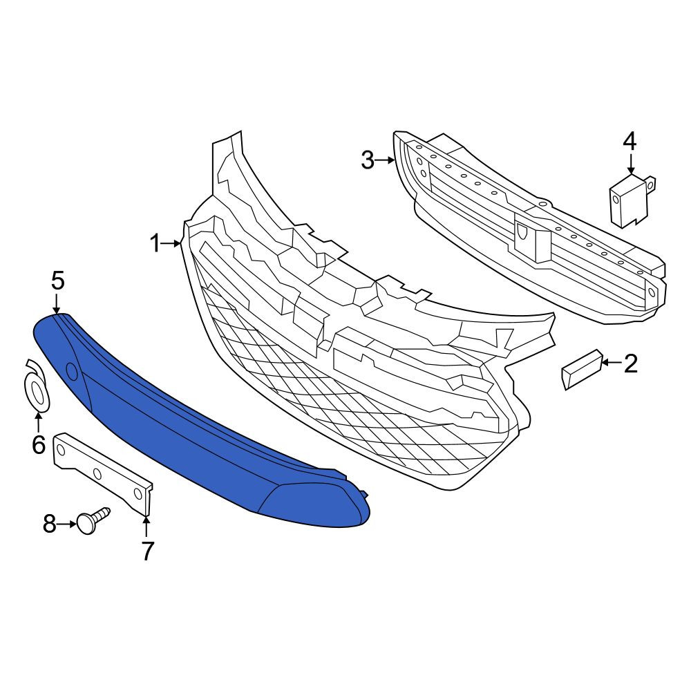 Hyundai OE 865194R000 - Front Grille Molding