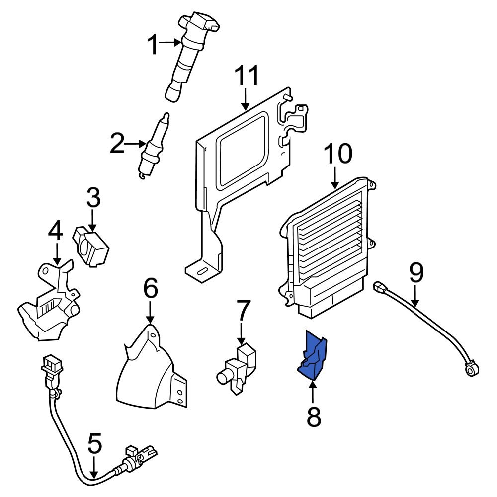 Hyundai OE 393502G110 - Engine Camshaft Position Sensor Cover