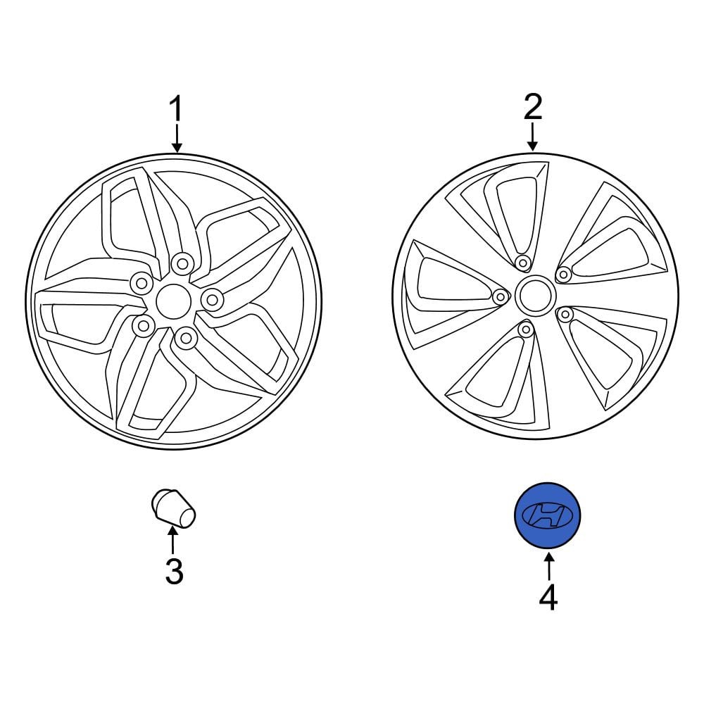 Hyundai OE 529603K250 - Wheel Cap
