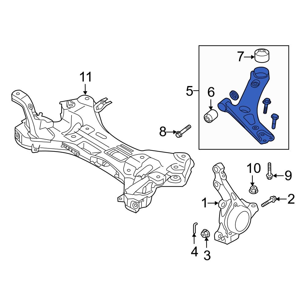 Hyundai OE 545004R000 - Front Left Suspension Control Arm