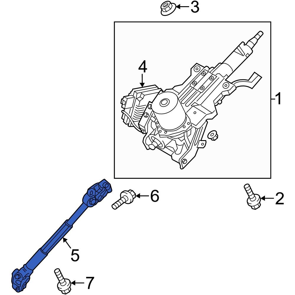 Hyundai OE 564002T501 - Steering Shaft