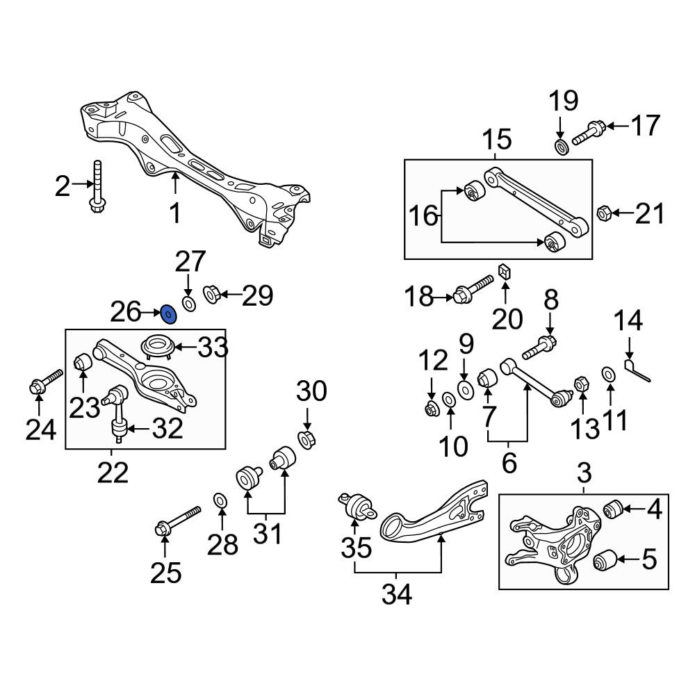 Hyundai OE 552333R000 - Lateral Arm Washer