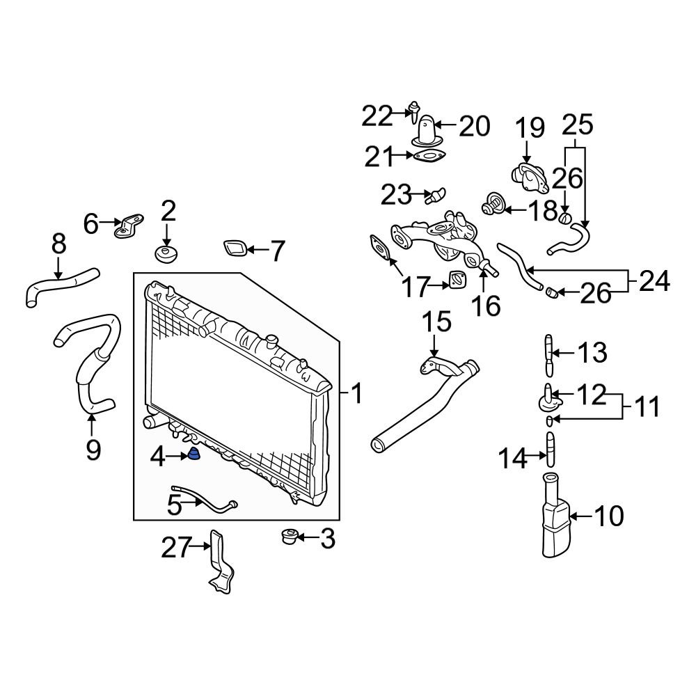 Hyundai OE 2531838000 - Radiator Drain Plug