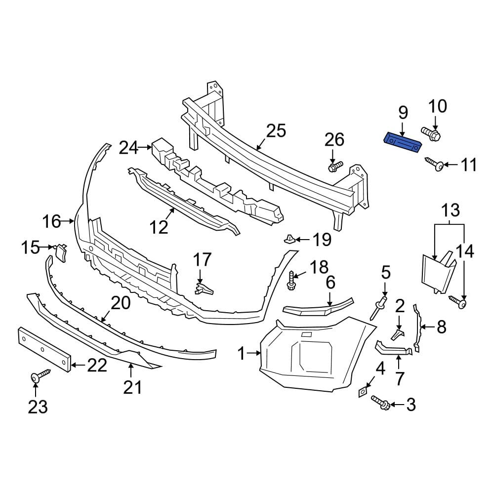 Hyundai OE 86551S8000 - Front Left Bumper Guide