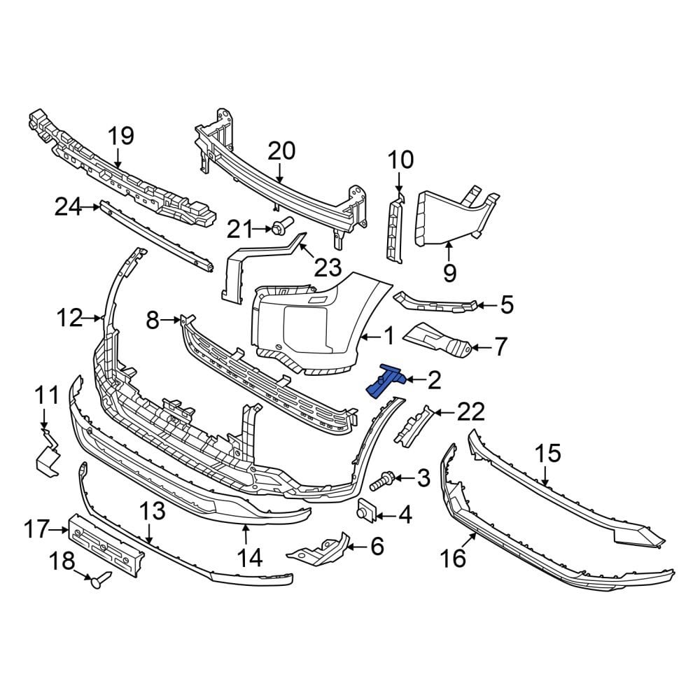 Hyundai OE 865B2S8CA0 - Front Right Upper Bumper Cover Bracket