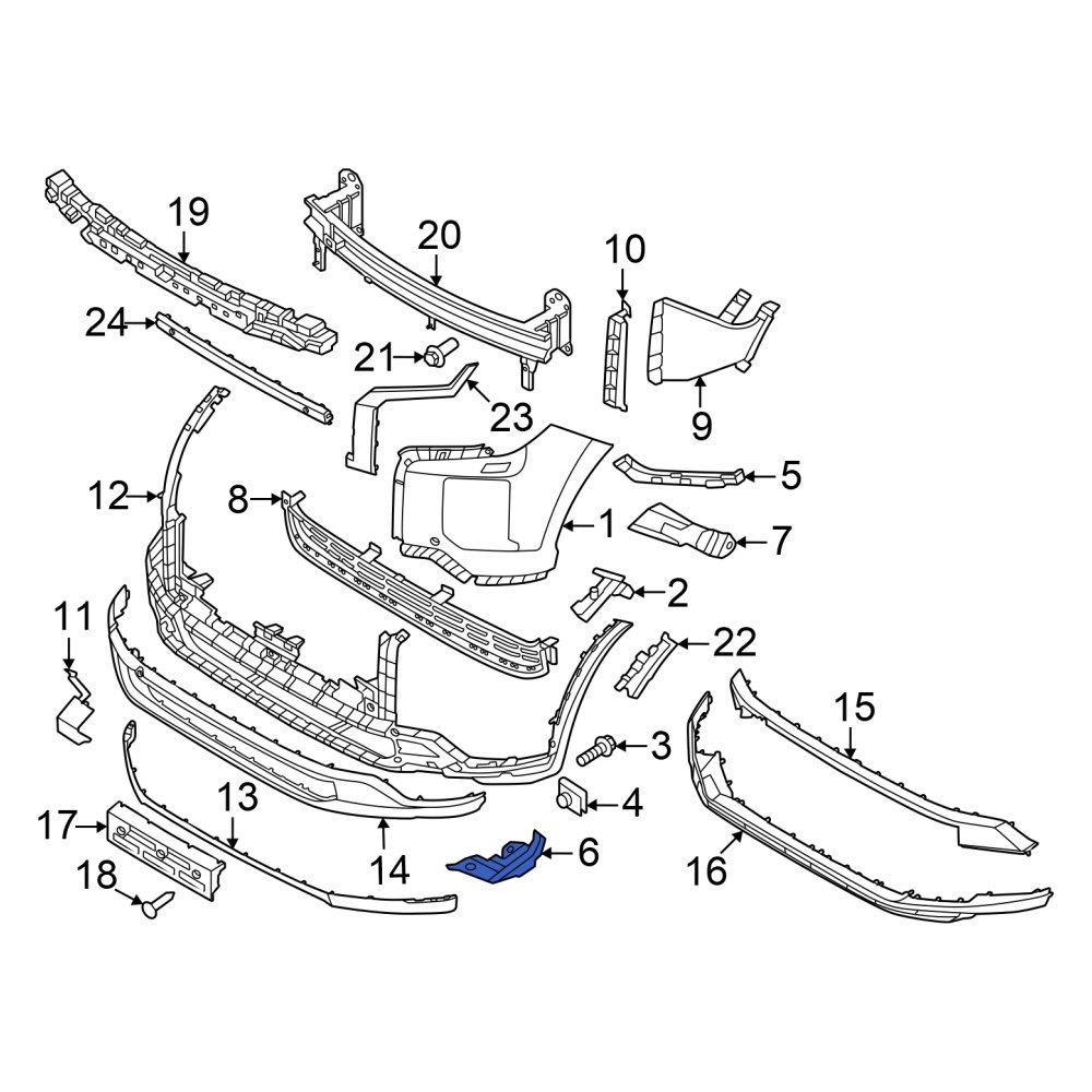 Hyundai OE 865A8S8CA0 - Front Right Lower Bumper Cover Bracket