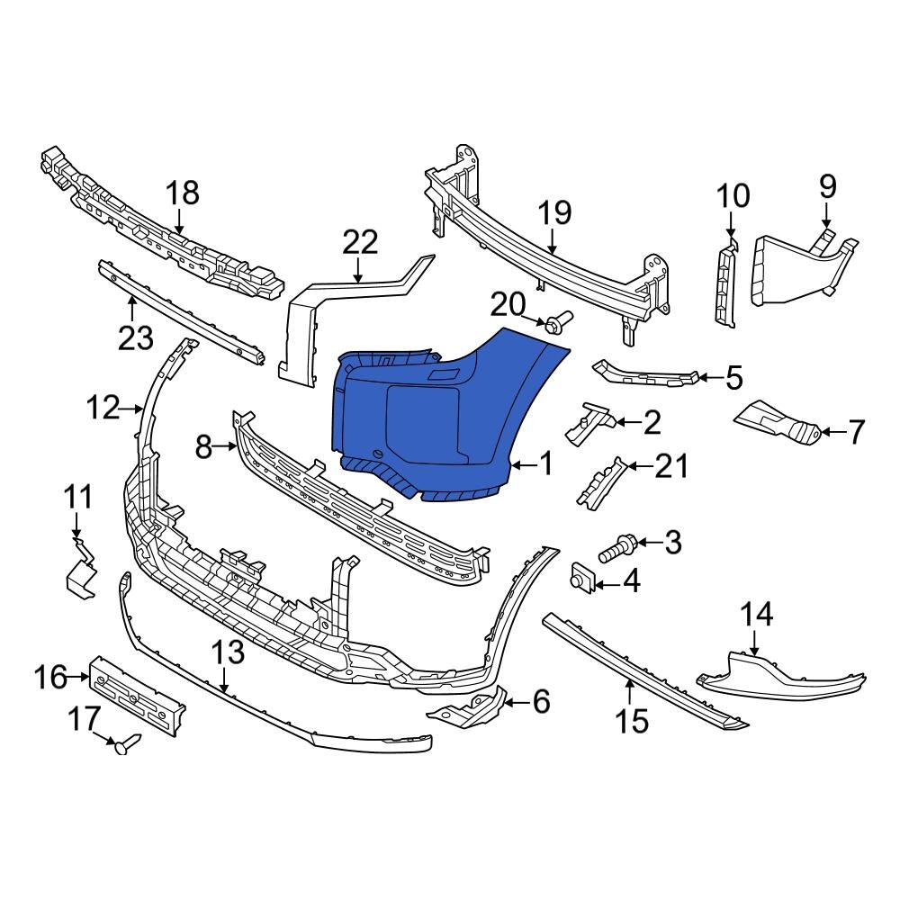 Hyundai OE 865F3S8SA0 - Front Left Upper Bumper Cover