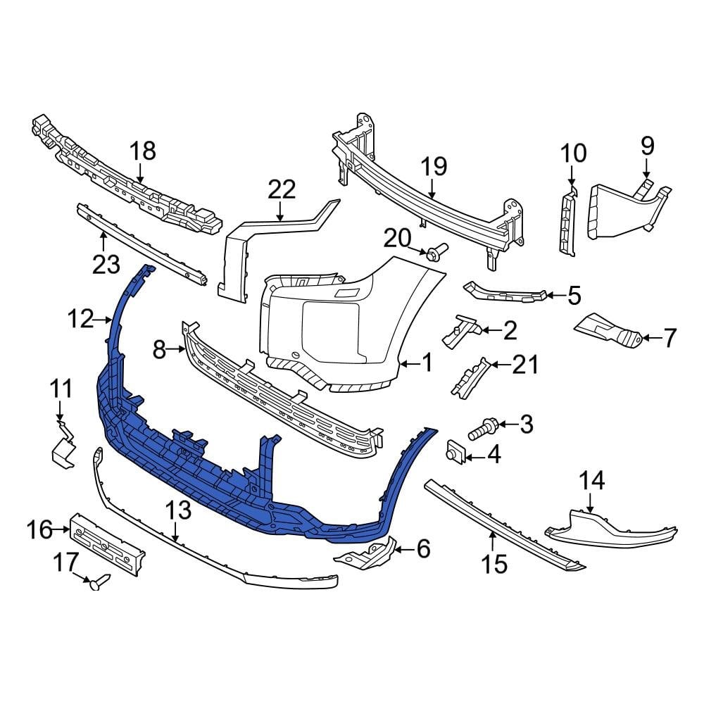 Hyundai OE 86512S8SB0 - Front Lower Bumper Cover