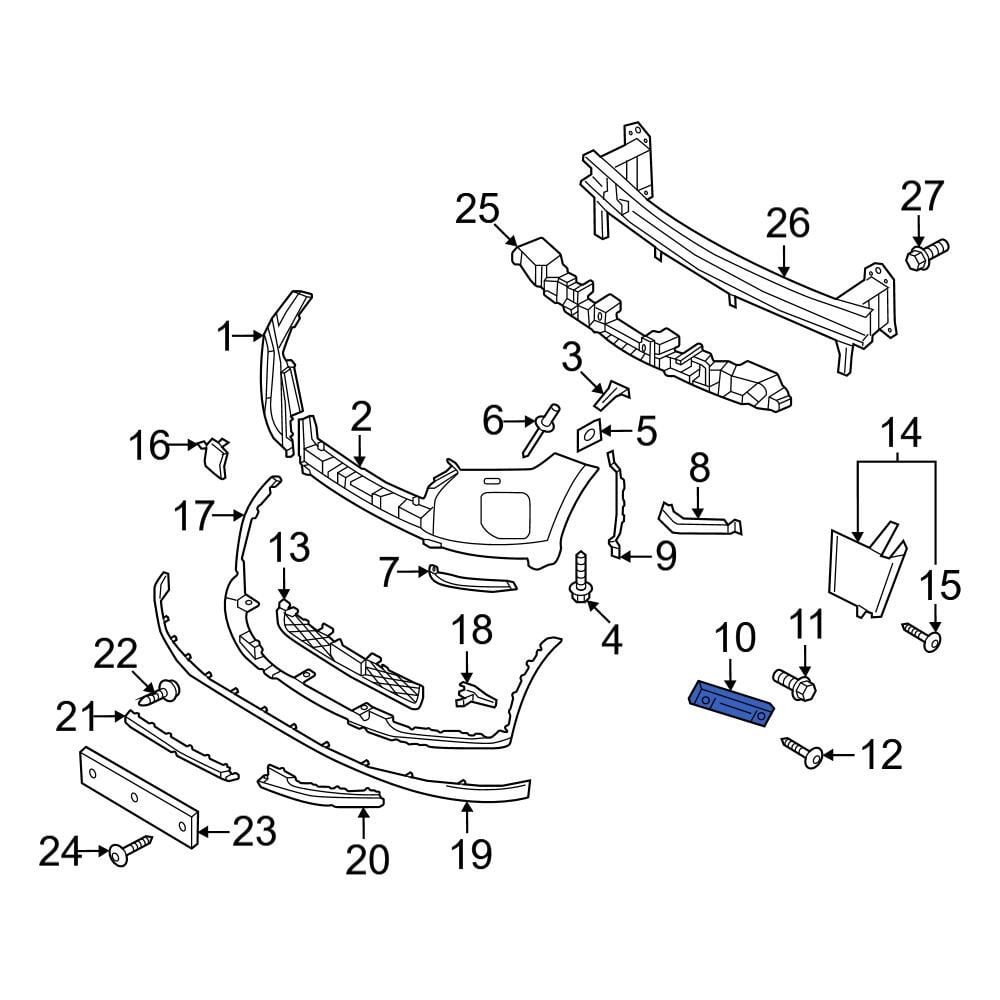 Hyundai OE 86551S8000 - Front Left Bumper Guide
