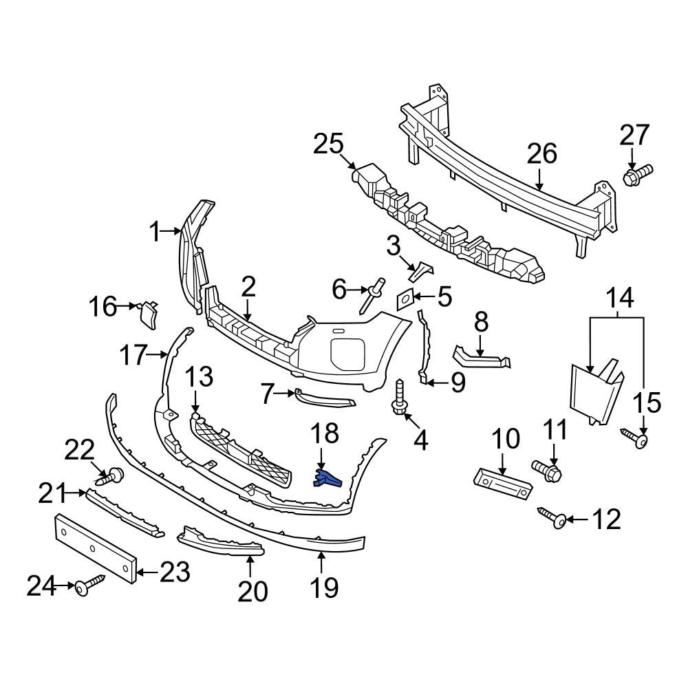 Hyundai OE 865C3S8BA0 - Front Left Lower Bumper Cover Bracket