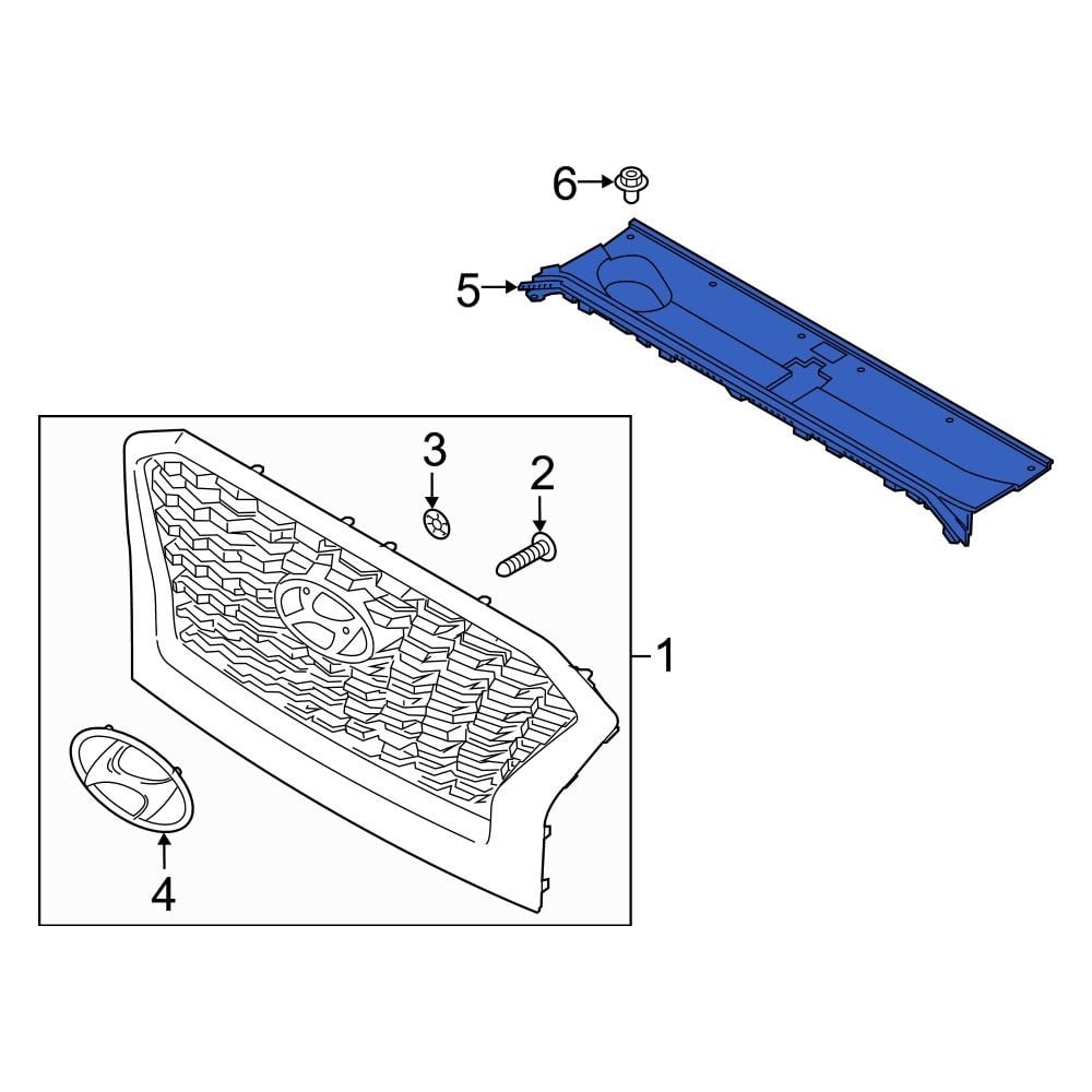 Hyundai OE 86391S8000 - Front Radiator Support Access Cover