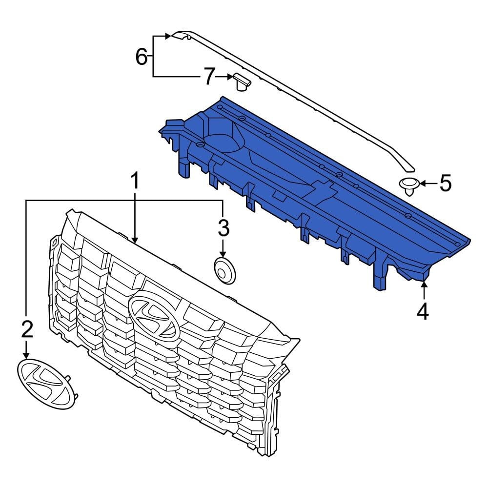 Hyundai OE 86391S8CA0 - Front Radiator Support Access Cover