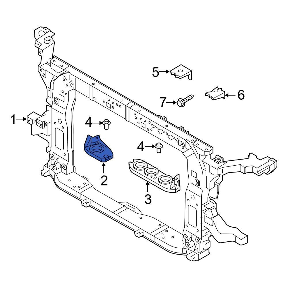 Hyundai OE 64186S8000 - Right Lower Radiator Support Bracket