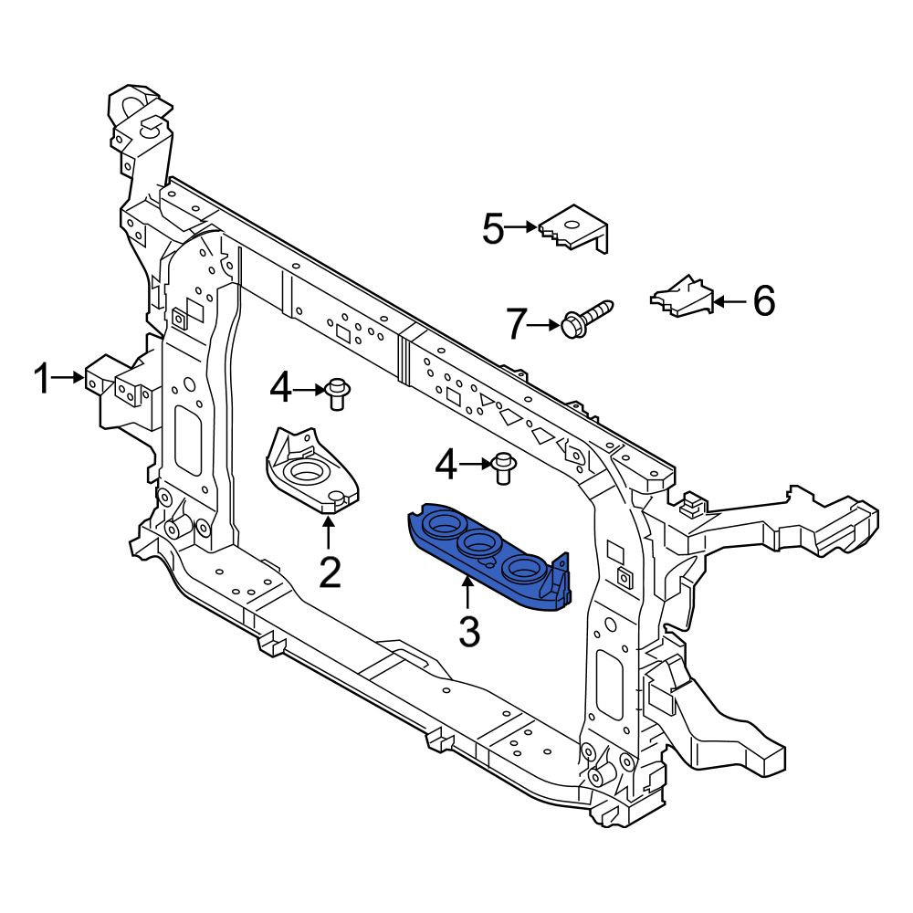 Hyundai OE 64176S8000 - Left Lower Radiator Support Bracket