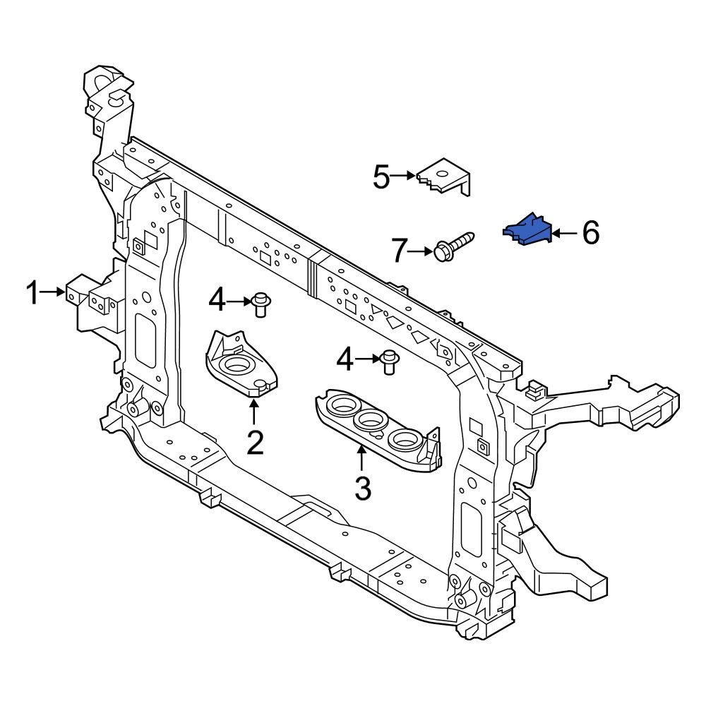 Hyundai OE 865B2S8000 - Left Upper Radiator Support Bracket