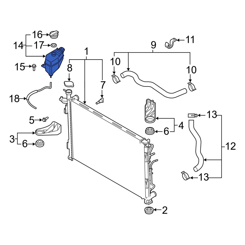Hyundai OE 25430S1000 - Engine Coolant Reservoir