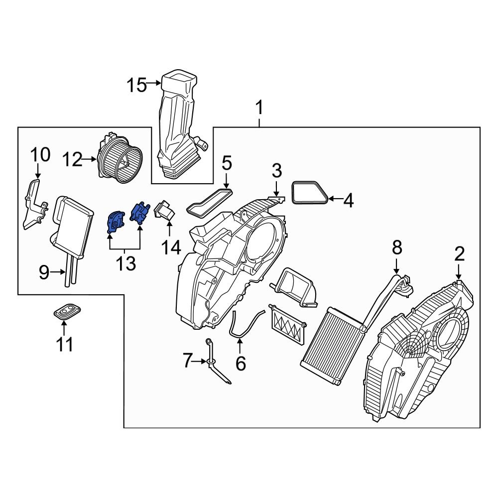 Hyundai OE 971573T000 - Front HVAC Air Inlet Door Actuator