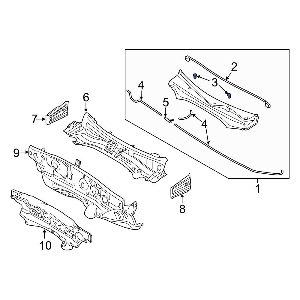 Hyundai OE 98630G3000 - Front Windshield Washer Nozzle