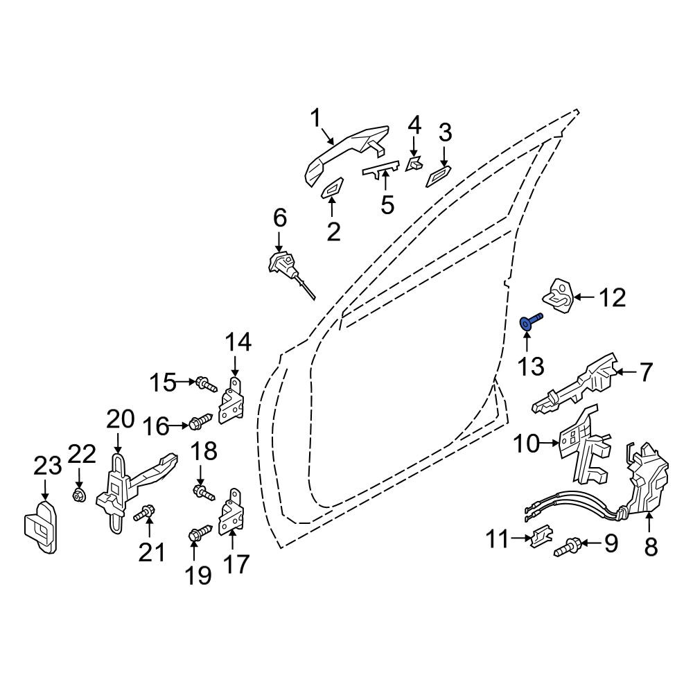 Hyundai OE 814563S000 - Deck Lid Striker Screw