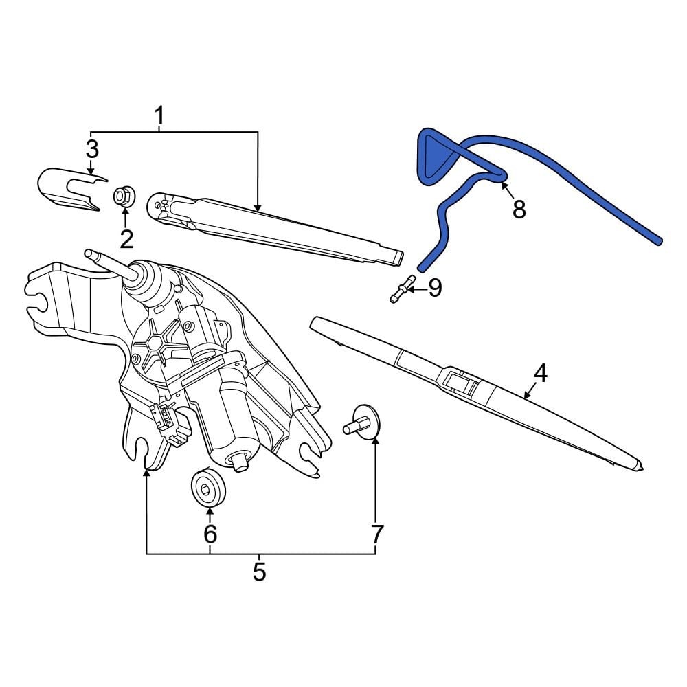 Hyundai OE 9J70031047 - Rear Center Liftgate Washer Hose