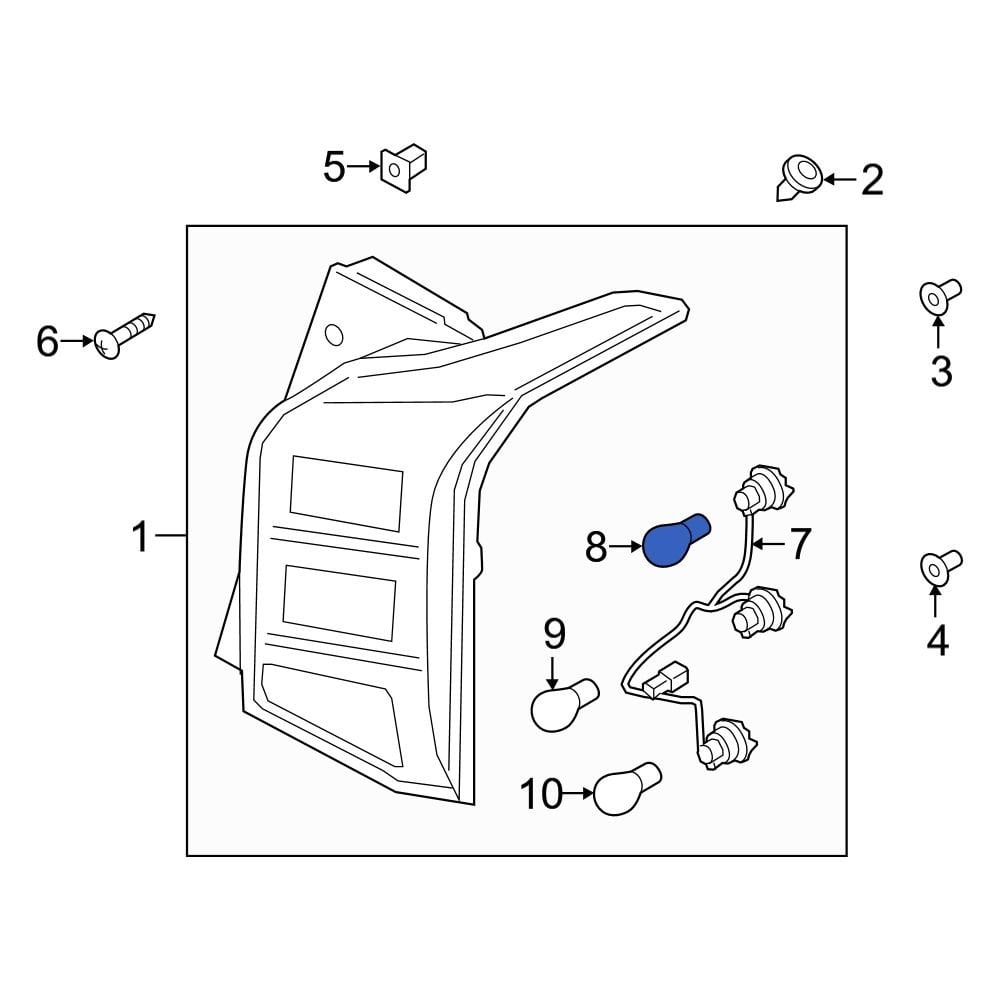 Hyundai OE 1864421058L - Rear Tail Light Bulb