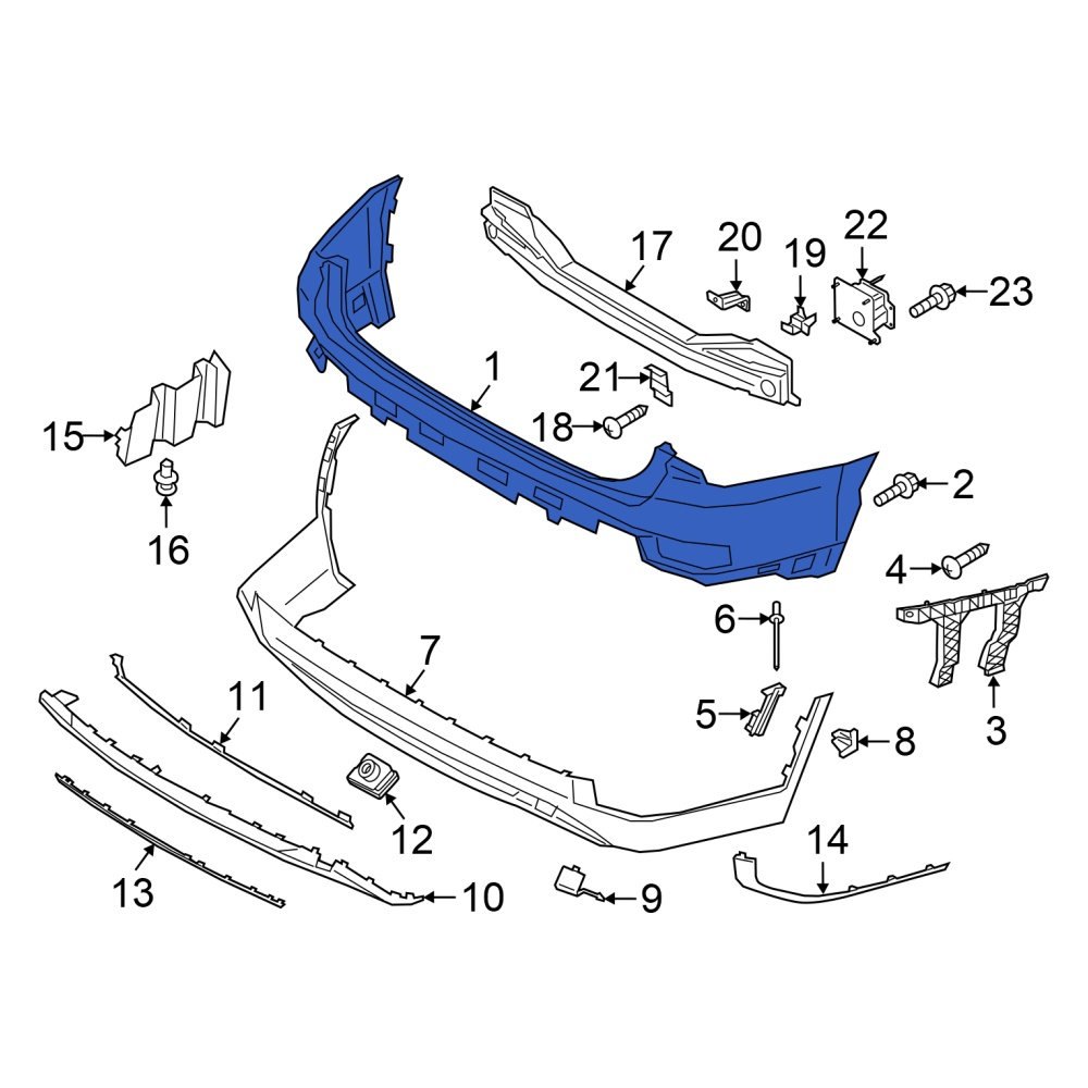 Hyundai OE 86611S8000 - Rear Upper Bumper Cover