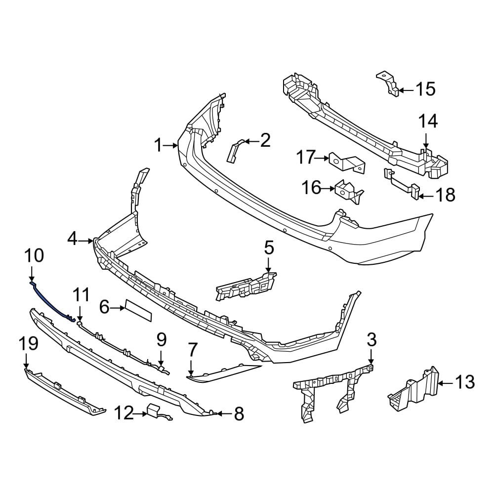 Hyundai OE 866A3S8CB0 - Left Valance Panel Bracket