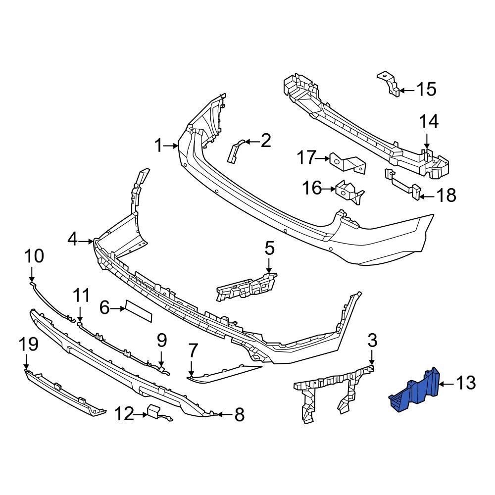 Hyundai OE 86675S8CA0 - Rear Bumper Splash Shield