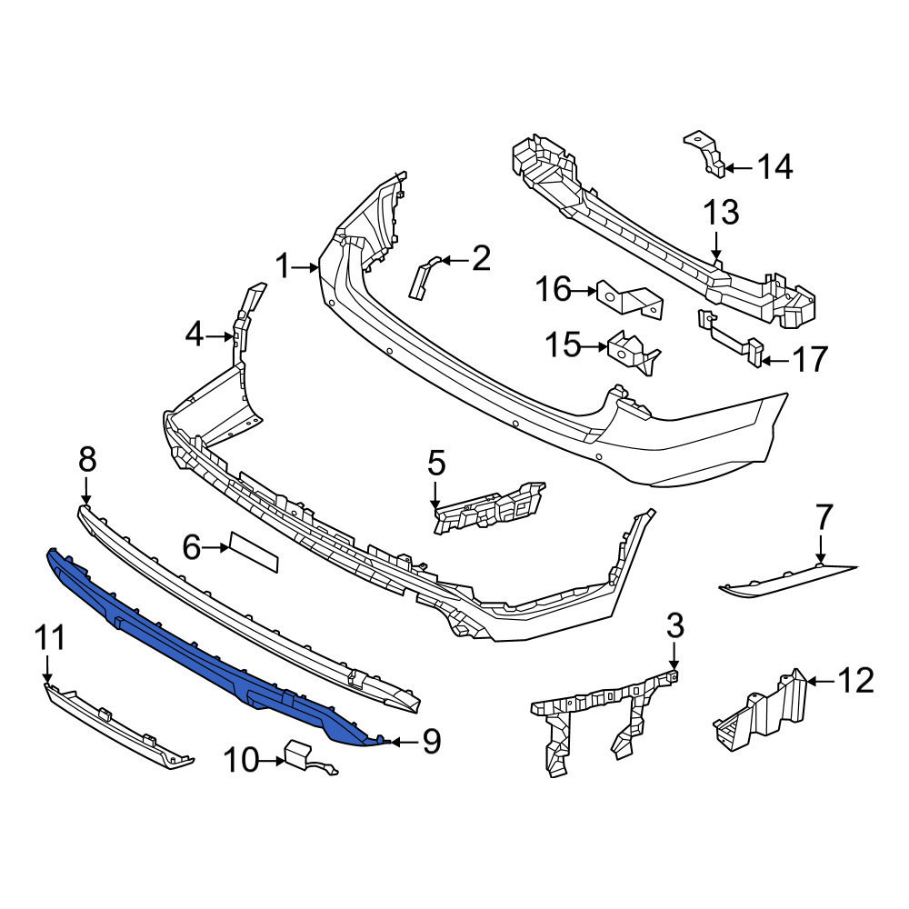 Hyundai OE 86666S8ZA0EB - Rear Valance Panel