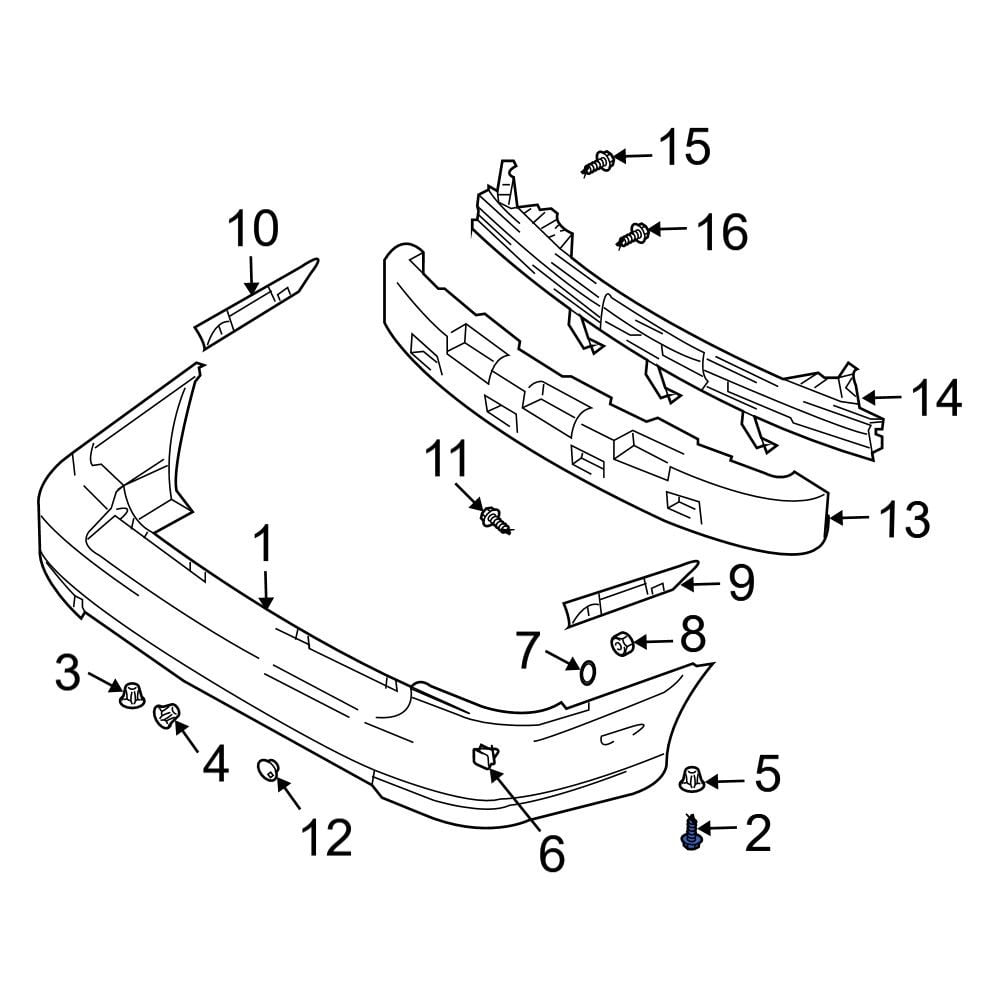 Hyundai OE 1244205207B - Bumper Cover Screw