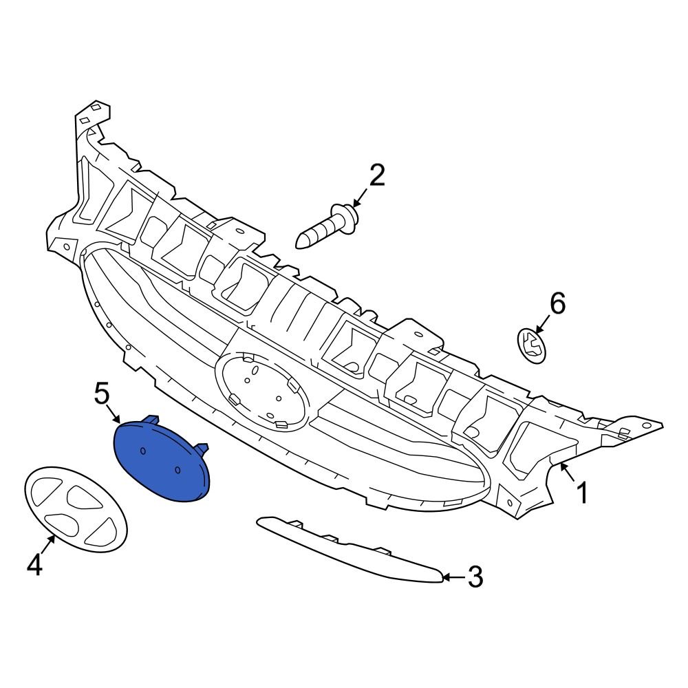 Hyundai OE 863591R000 - Grille Emblem Bracket
